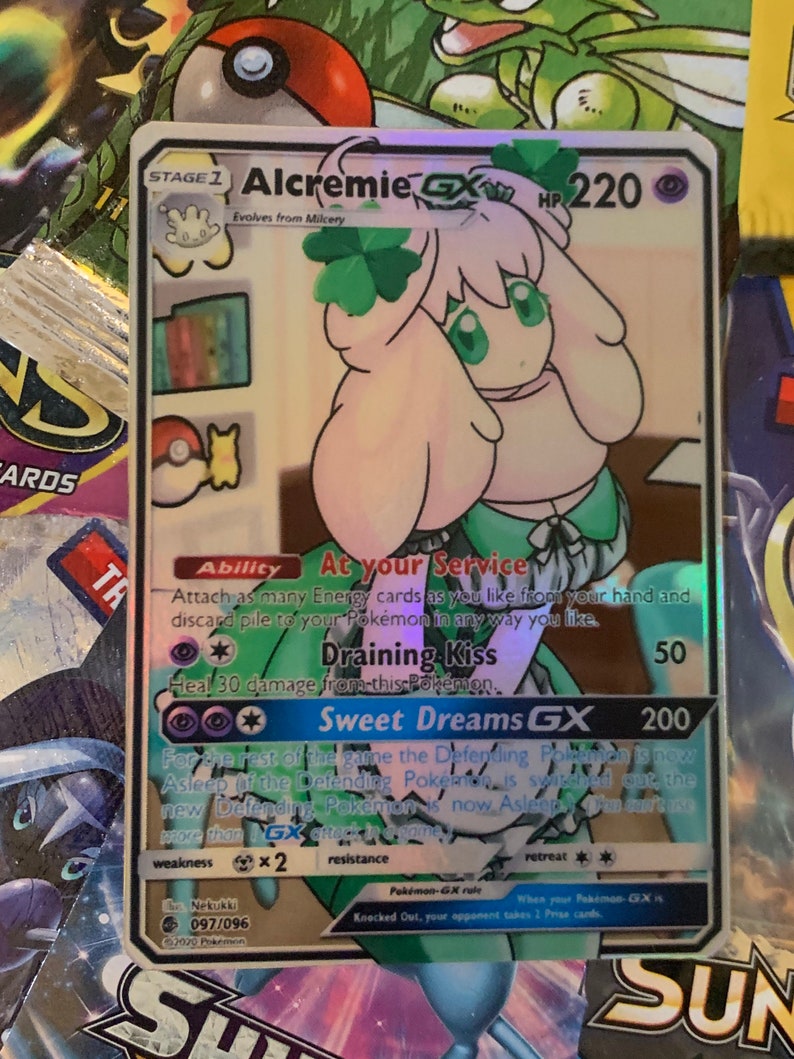 Orica Custom Pokémon Full Art Card Alcremie GX - Etsy