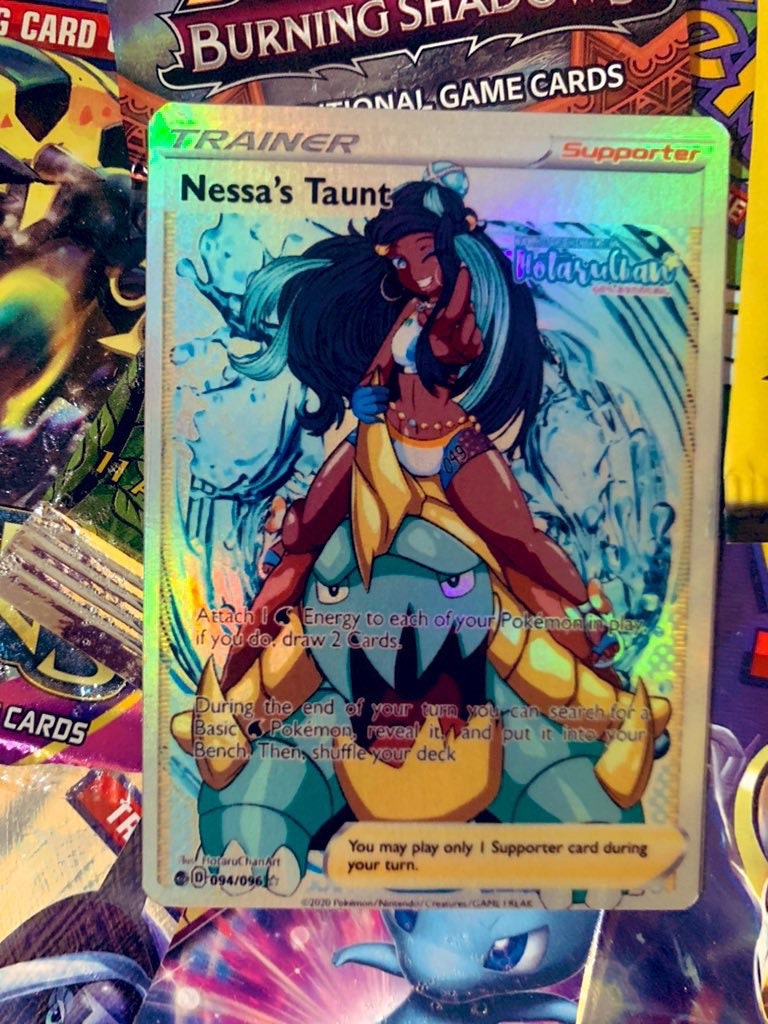 Custom Trainer Full Art Card! Nessa's Taunt! - Etsy