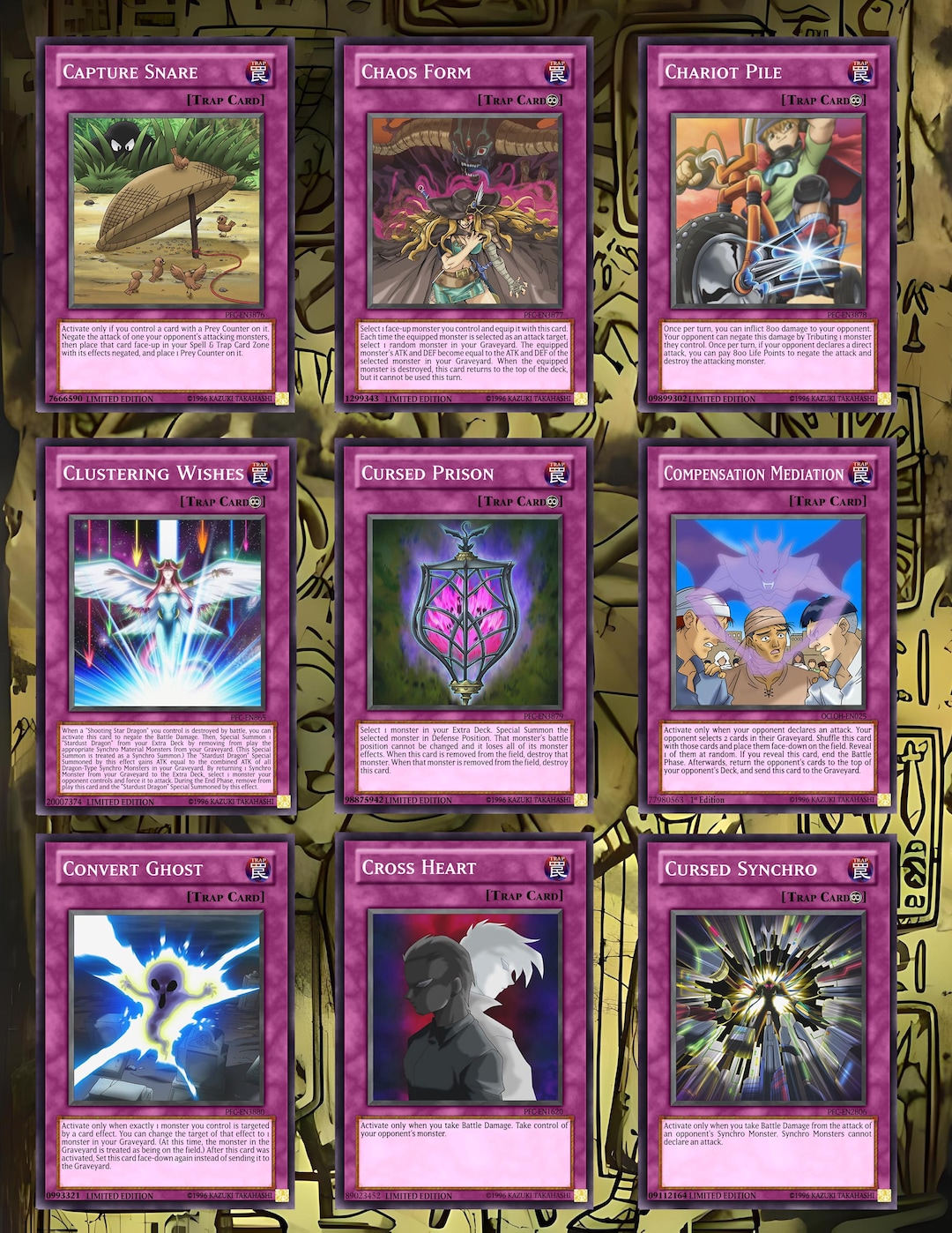 Orica Custom Trap Card! Choose Your Card! List 1! - Etsy