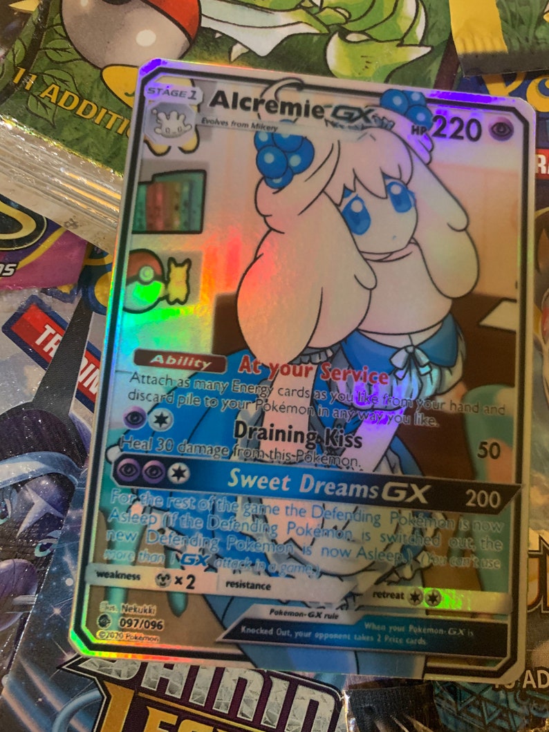 Orica Custom Pokémon Full Art Card Alcremie GX - Etsy