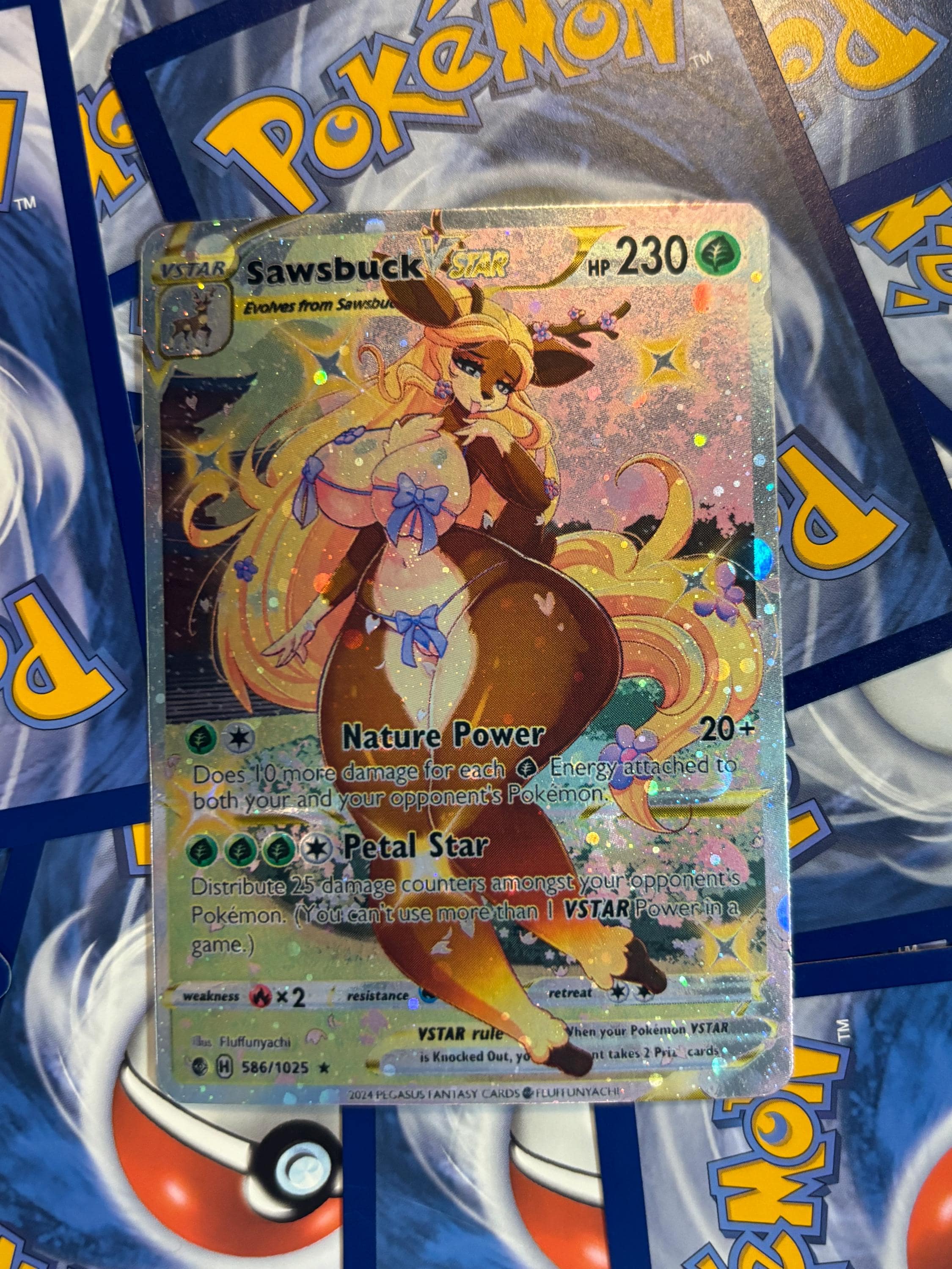 Custom Full Art Card! Sawsbuck Vstar! Spring Form! - Etsy