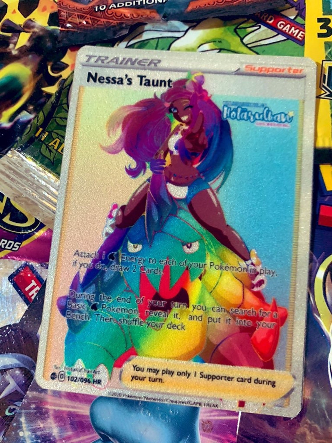 Custom Trainer Full Art Card! Nessa's Taunt! - Etsy