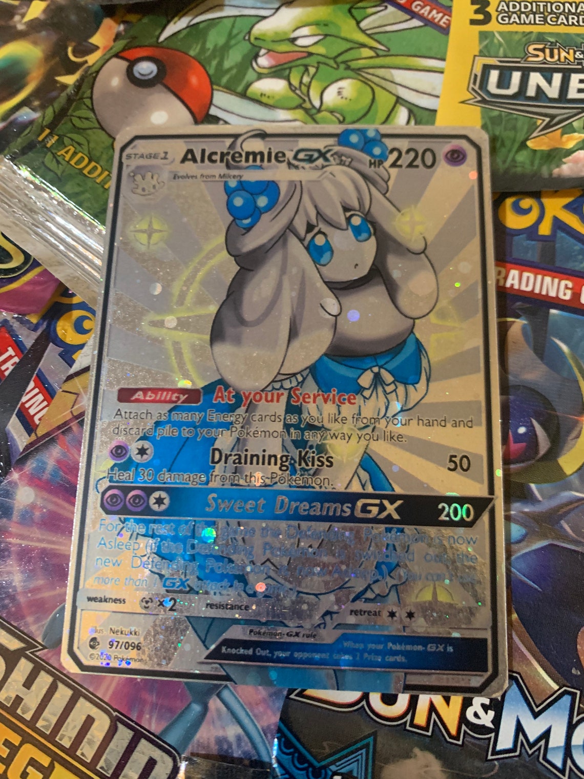 Orica Custom Pokémon Full Art Card Alcremie GX - Etsy