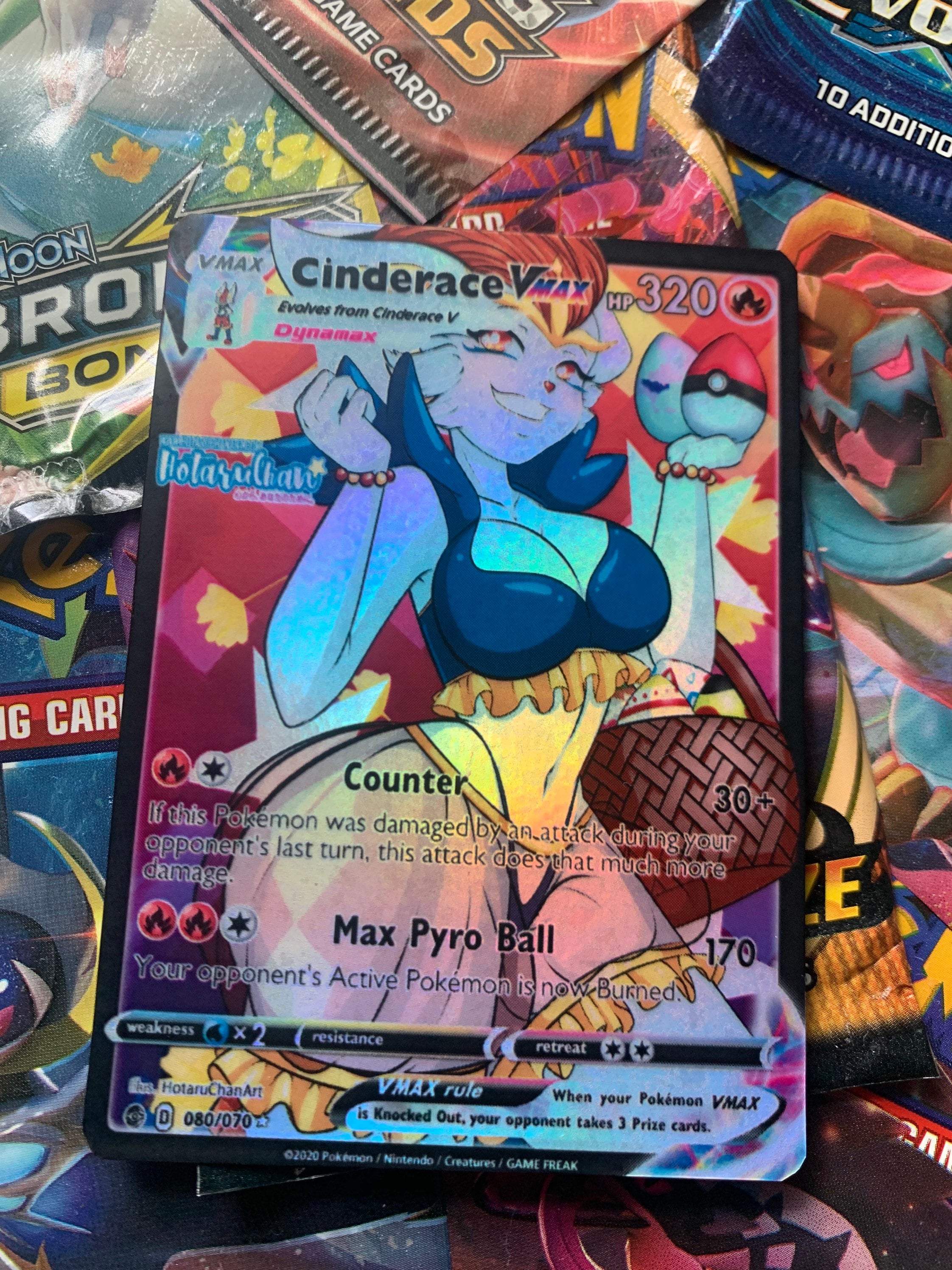 Custom Full Art Cinderace V Max Dynamax Etsy