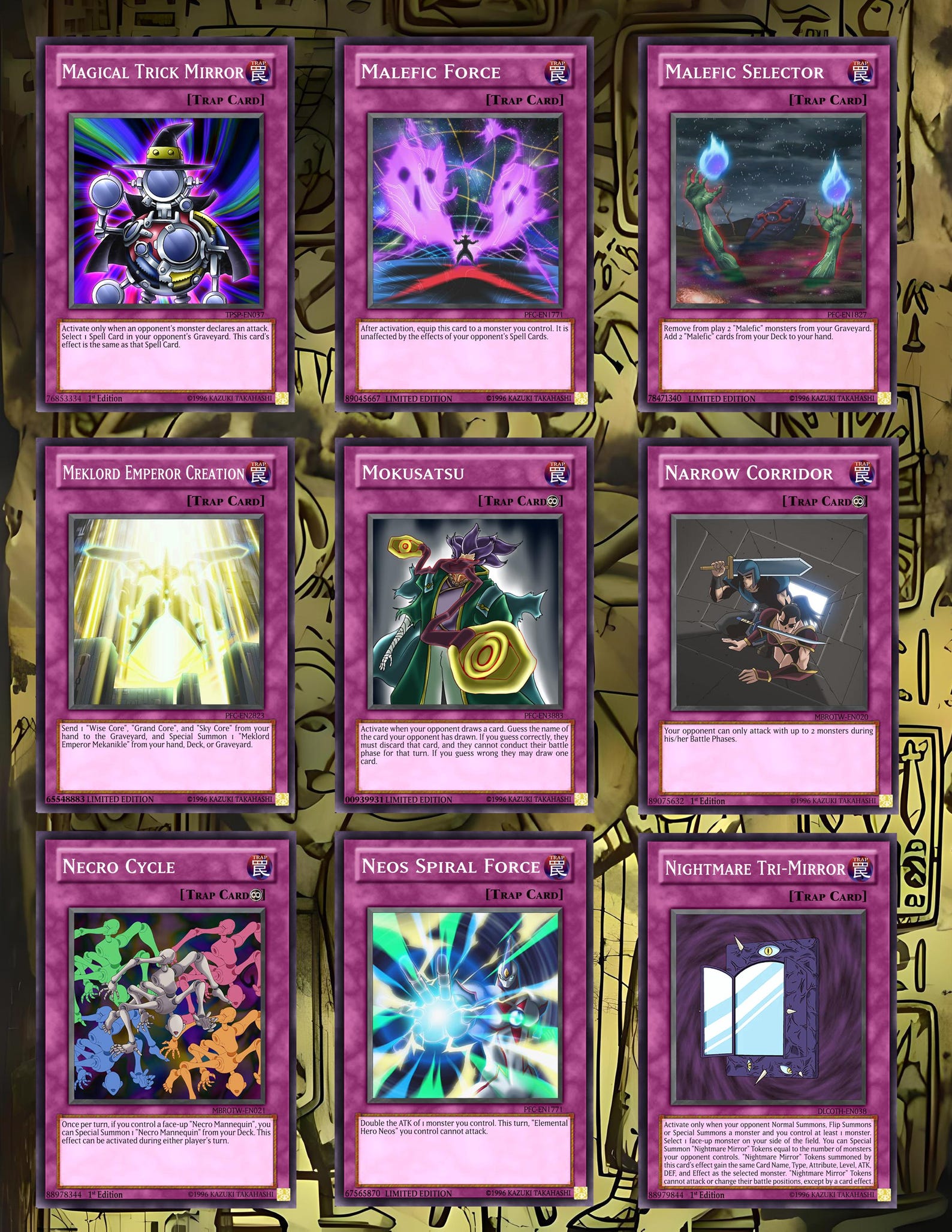 Orica Custom Trap Card! Choose Your Card! List 1! - Etsy