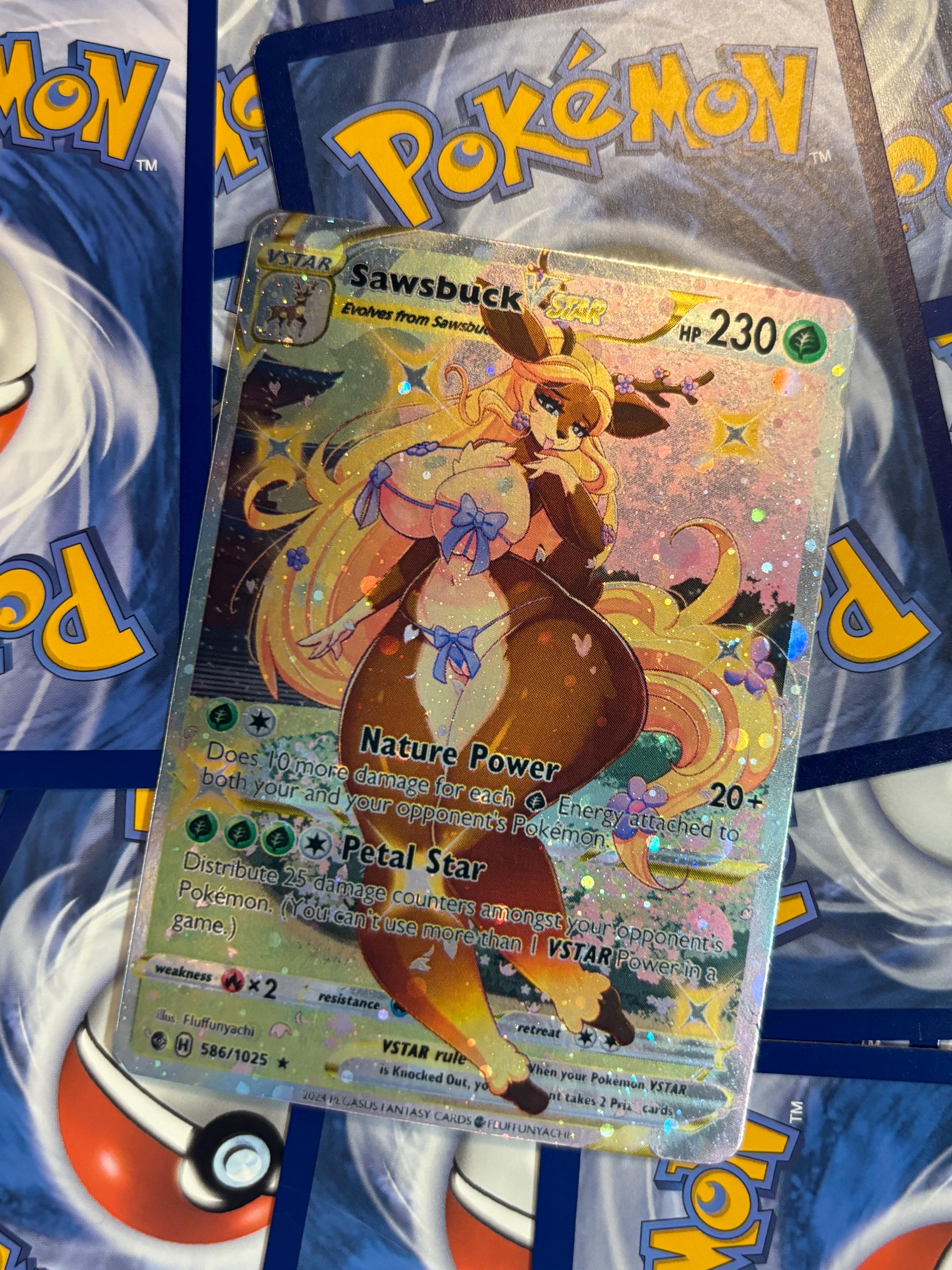 Custom Full Art Card! Sawsbuck Vstar! Spring Form! - Etsy