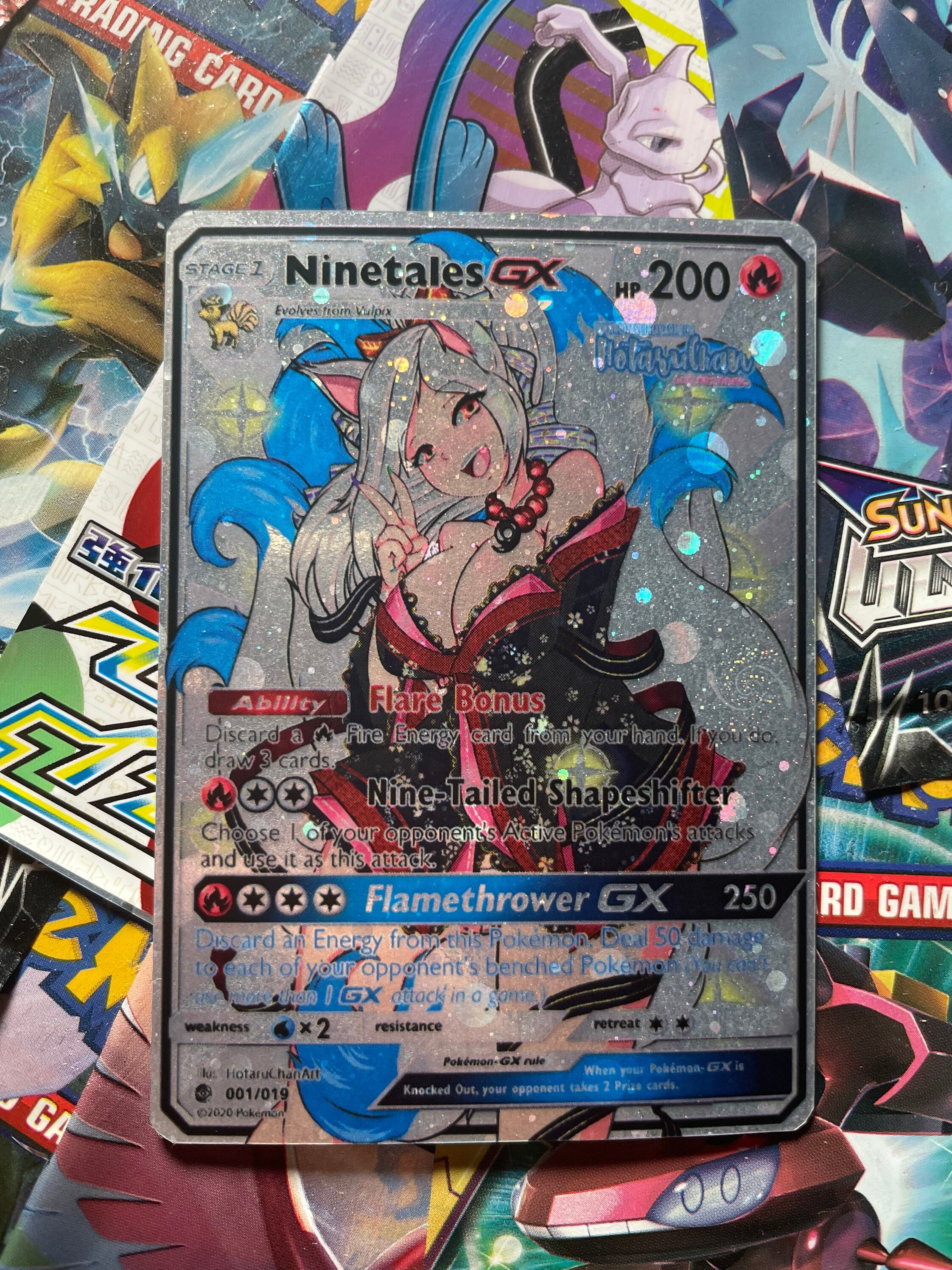 Custom Full Art Ninetales GX - Etsy