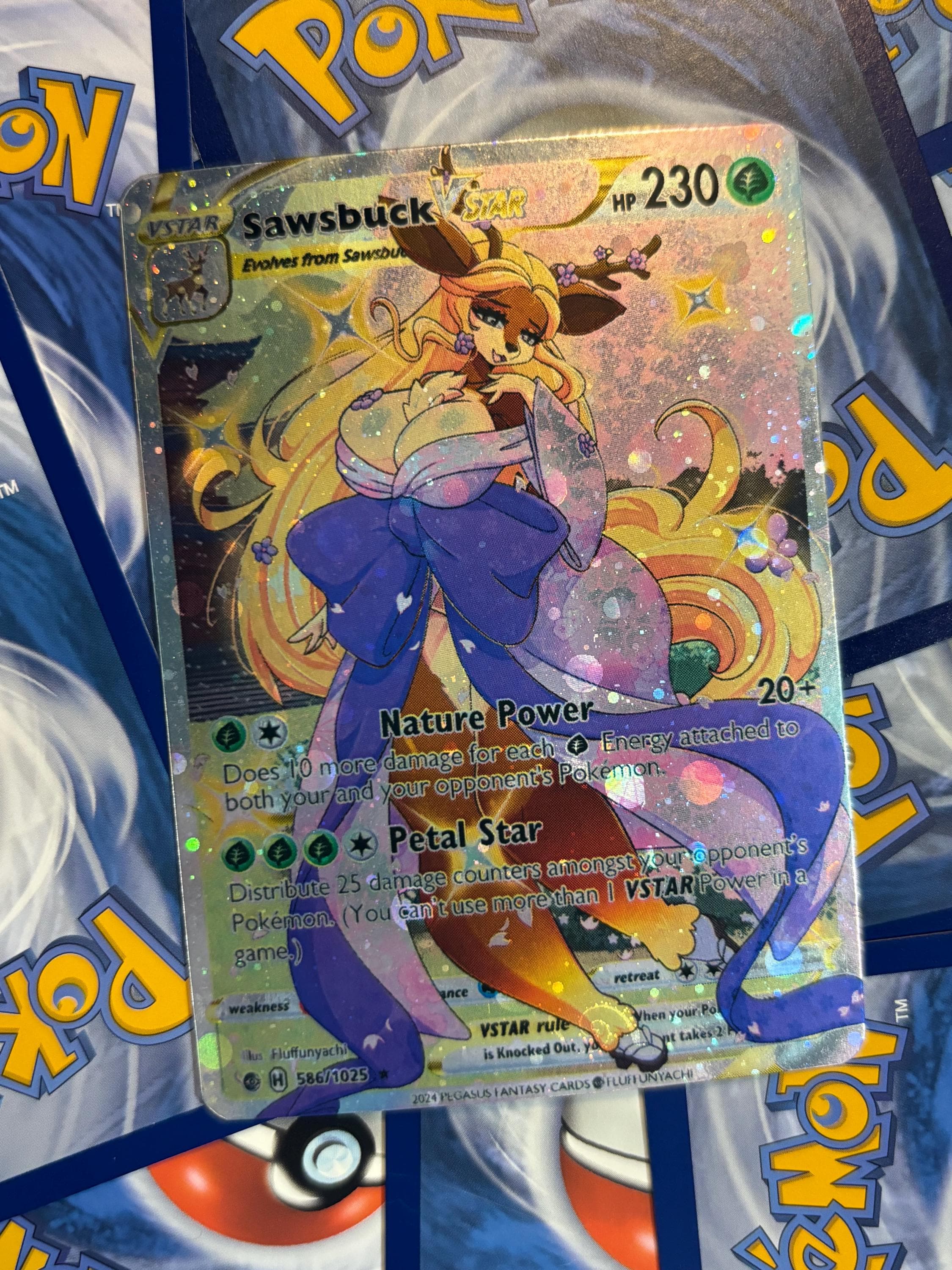 Custom Full Art Card! Sawsbuck Vstar! Spring Form! - Etsy