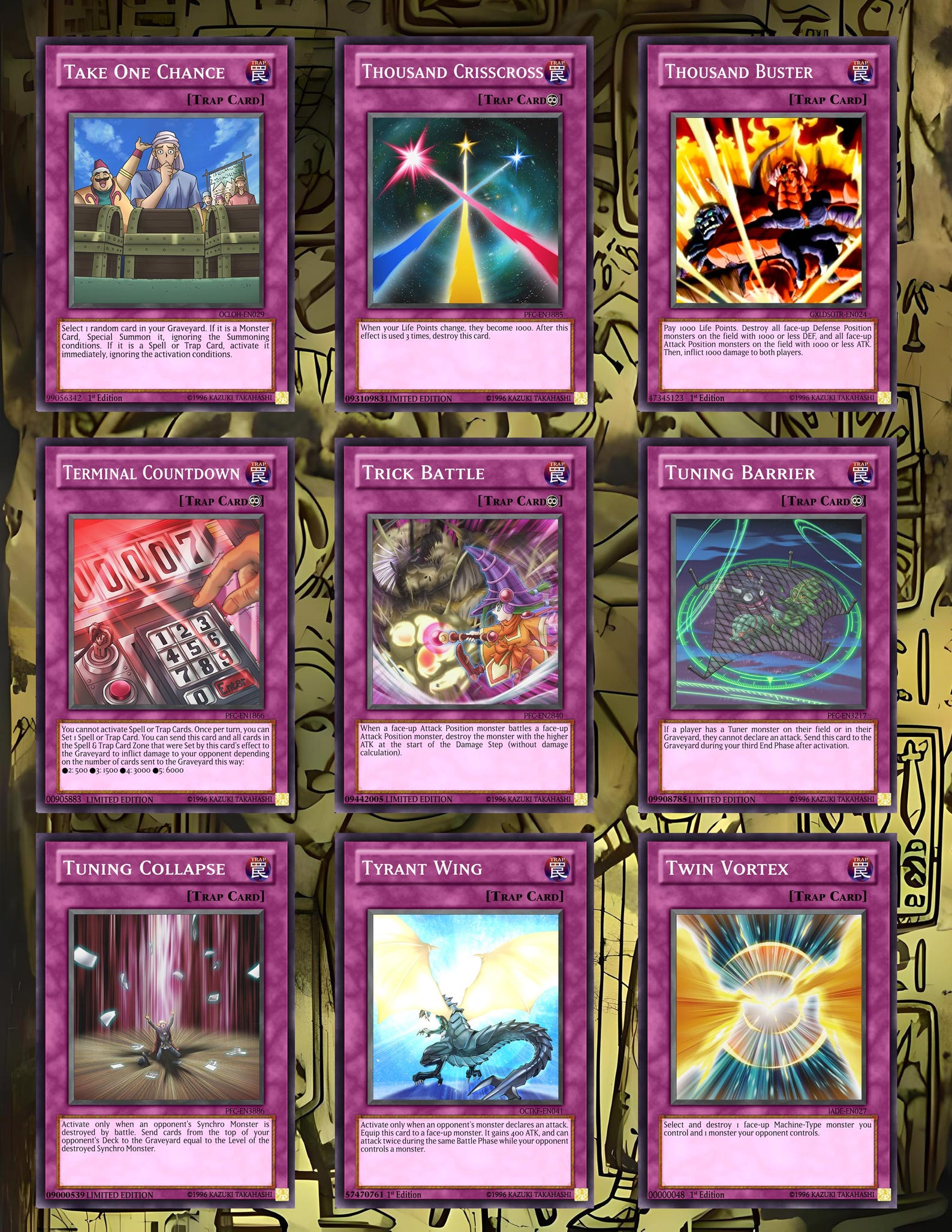 Orica Custom Trap Card! Choose Your Card! List 2! - Etsy
