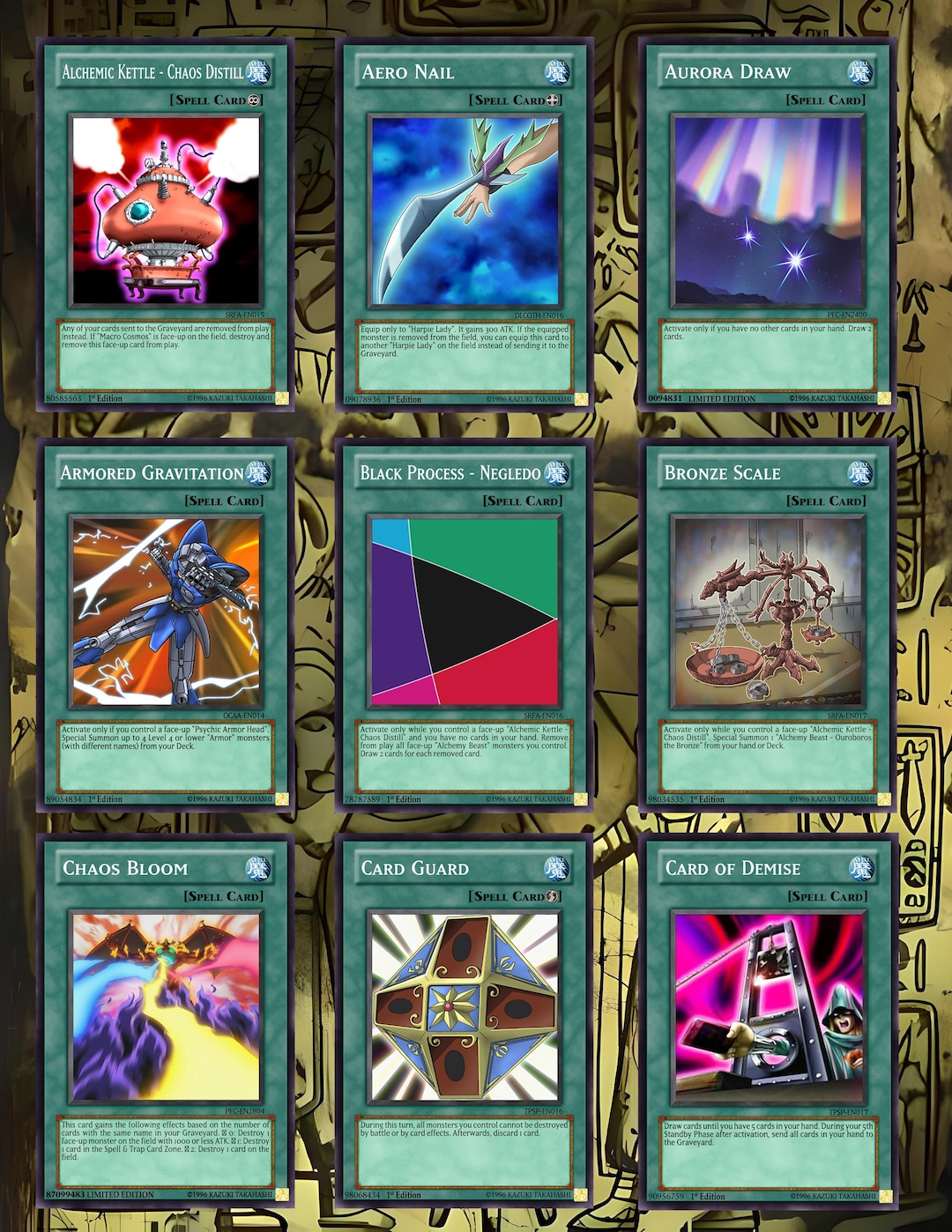 Orica Custom Spell Card! Choose Your Card! List 1 - Etsy