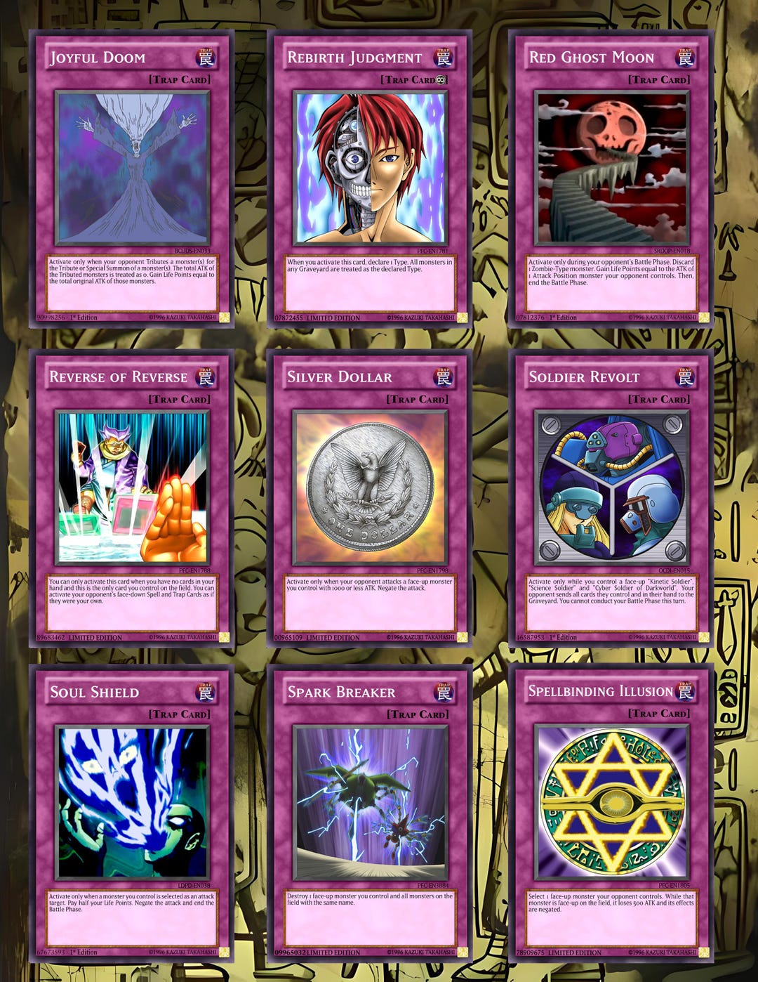 Orica Custom Trap Card! Choose Your Card! List 2! - Etsy
