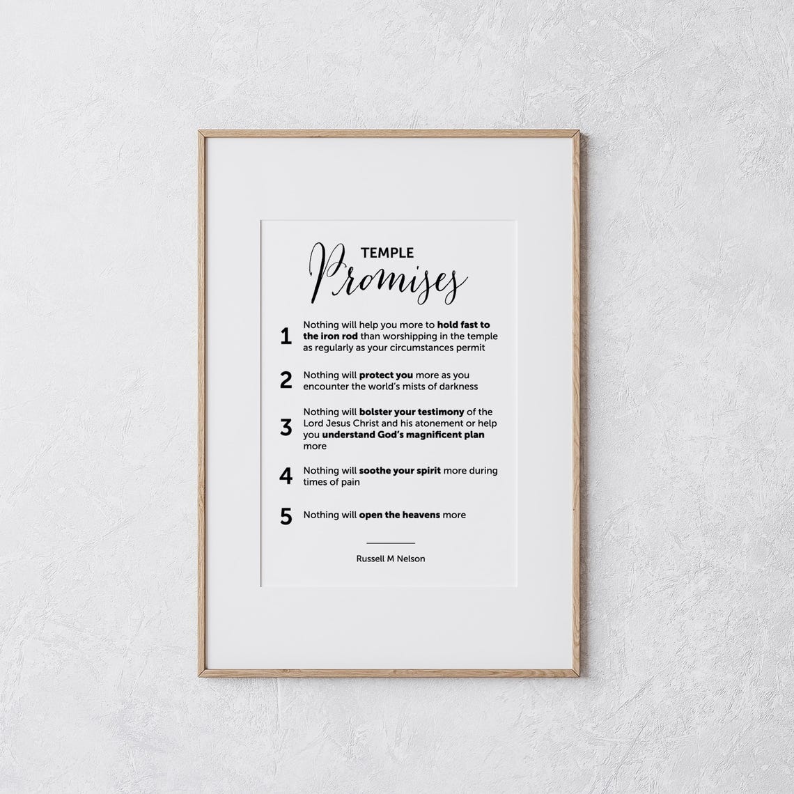LDS Temple Blessings Promises Printable | LDS Temple Poster | Lds ...