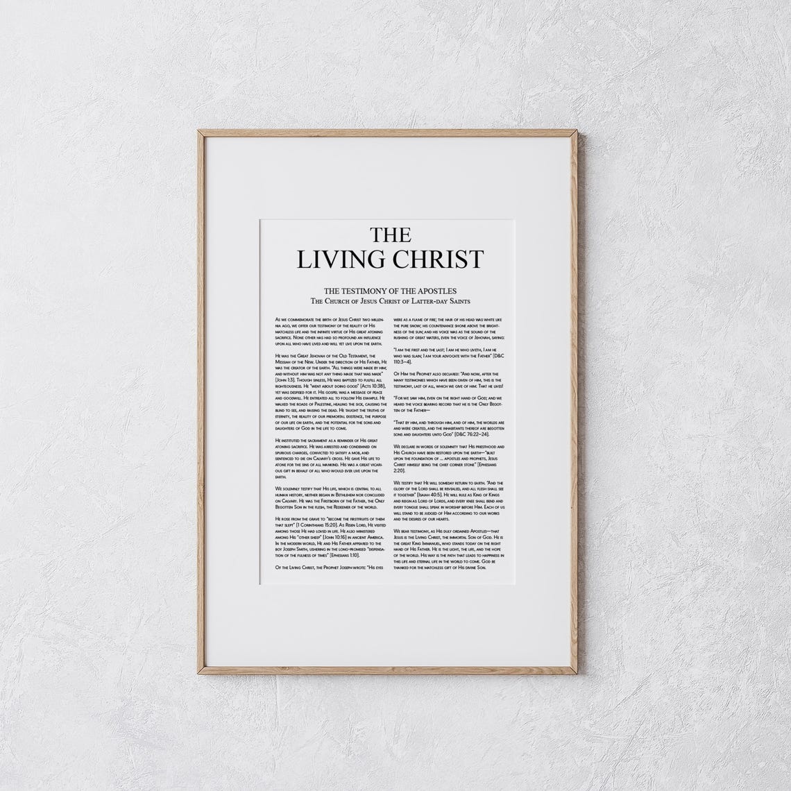 LDS Proclamation Bundle | the Living Christ | Family Proclamation ...