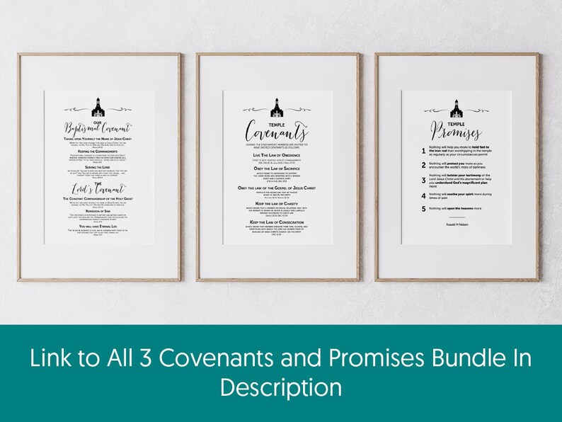 LDS Ephraim Temple Baptism Covenants Printable | LDS Baptism Poster ...