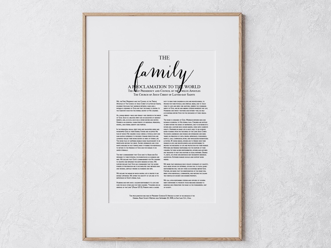 LDS Proclamation Bundle | the Living Christ | Family Proclamation ...