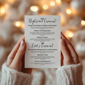 Baptismal Covenants Printable | LDS Temple Poster | Lds Missionary Gift ...