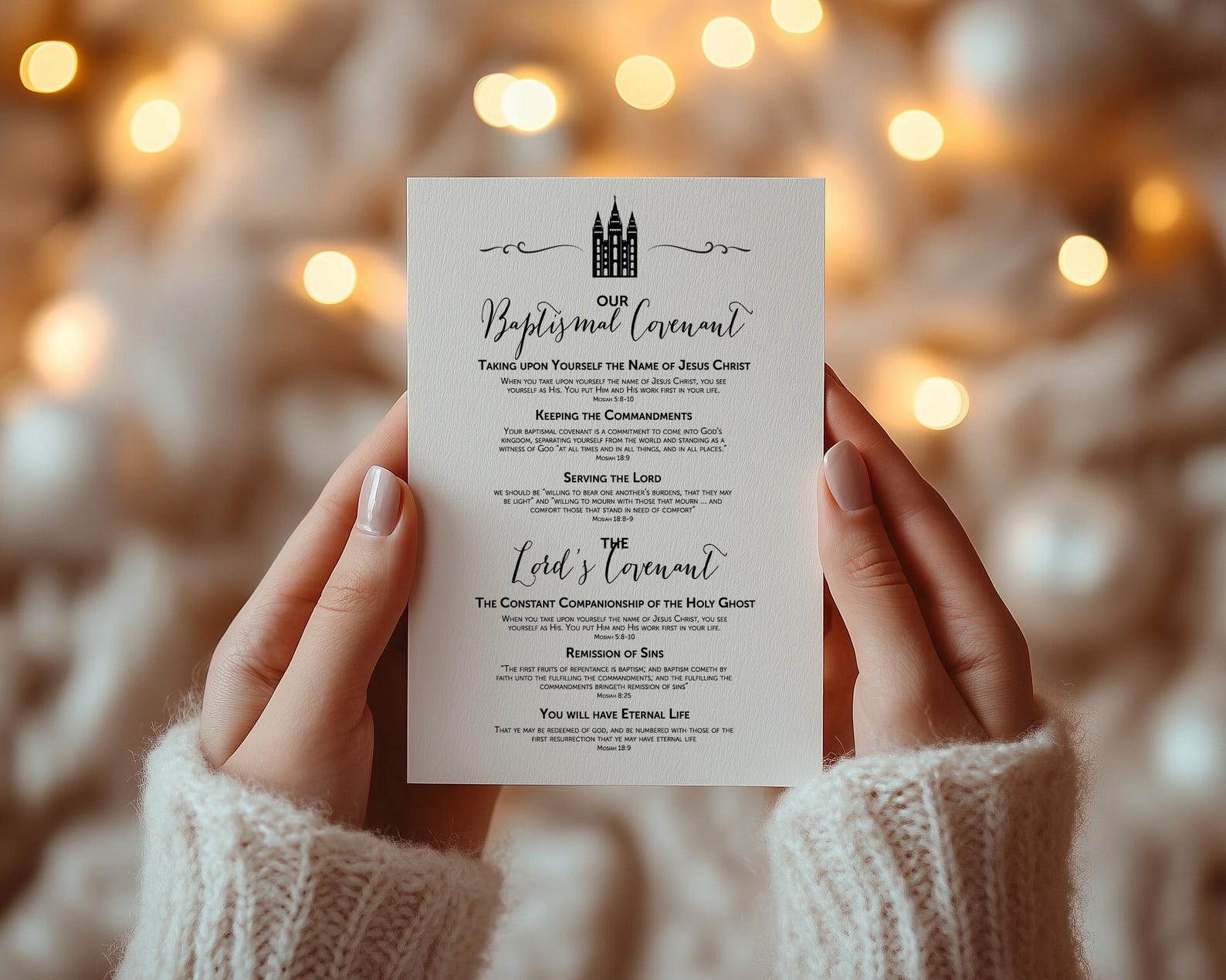 Salt Lake Temple Baptismal Covenant Printable (digital Download) - Etsy