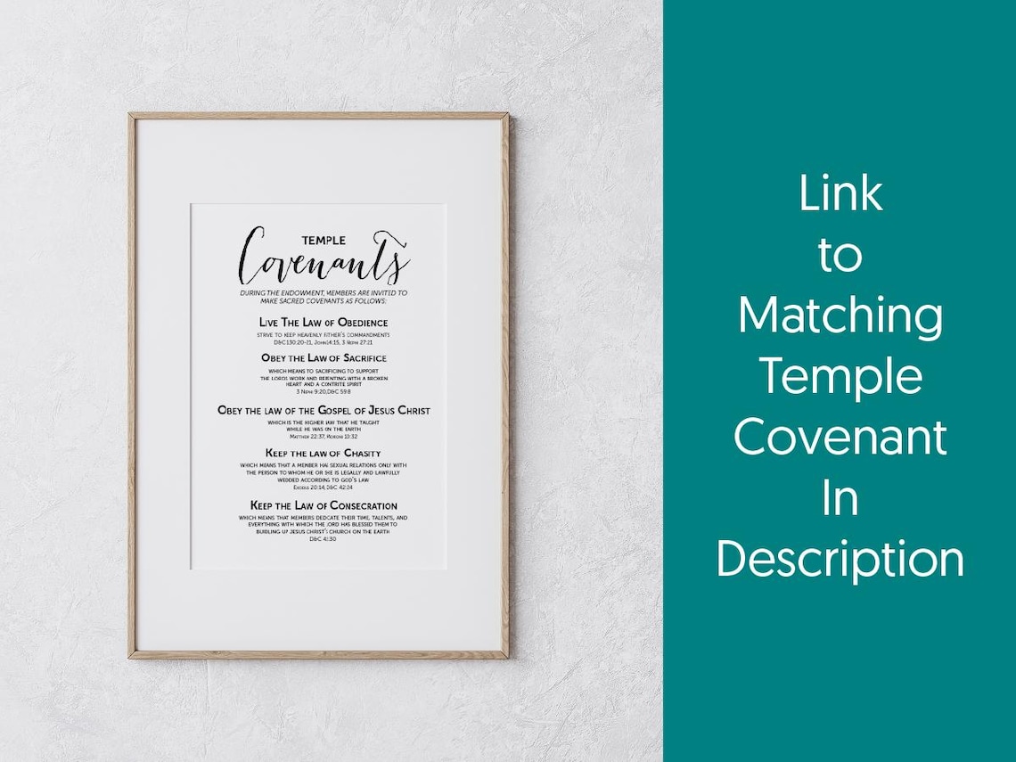 LDS Temple Blessings Promises Printable | LDS Temple Poster | Lds ...