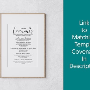 LDS Temple Blessings Promises Printable | LDS Temple Poster | Lds ...