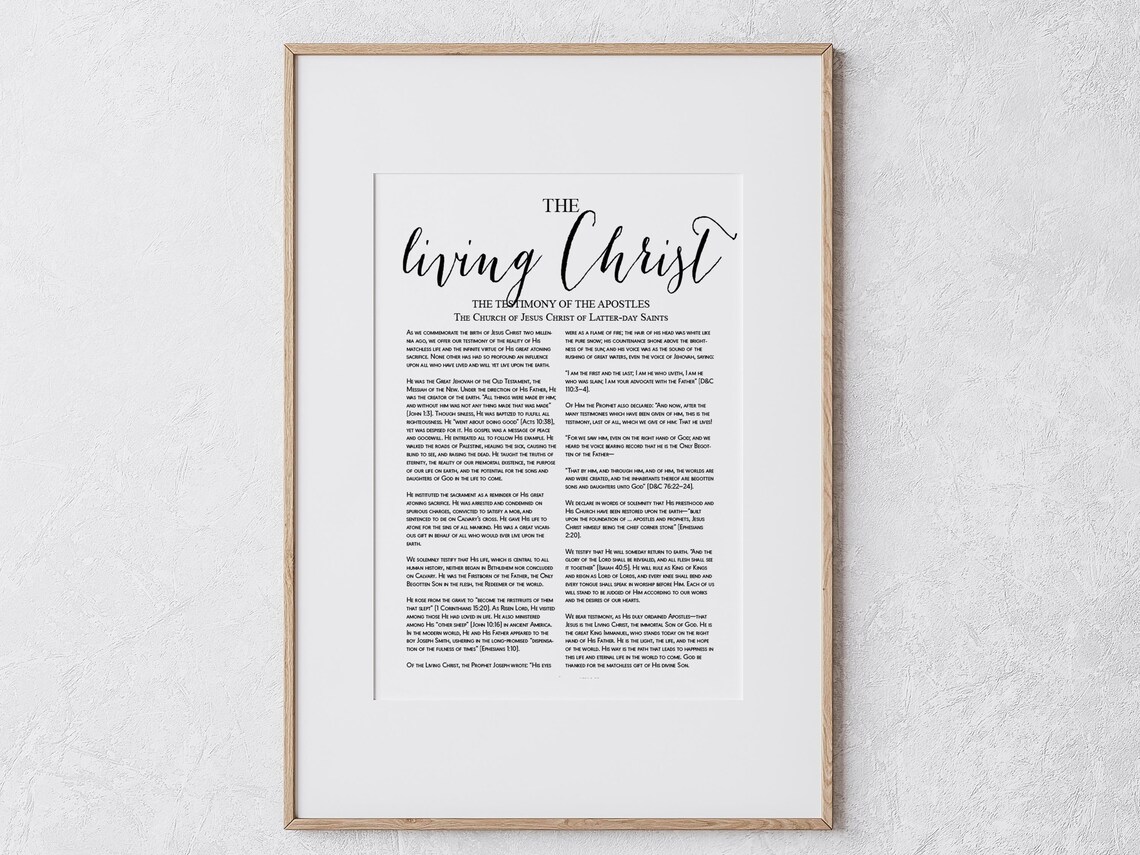 LDS Proclamation Bundle | the Living Christ | Family Proclamation ...