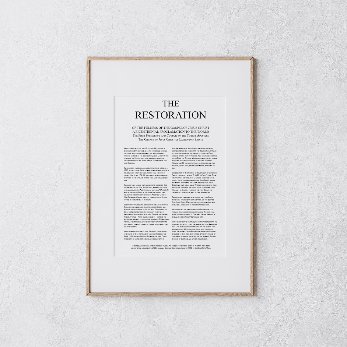 LDS Proclamation Bundle | the Living Christ | Family Proclamation ...