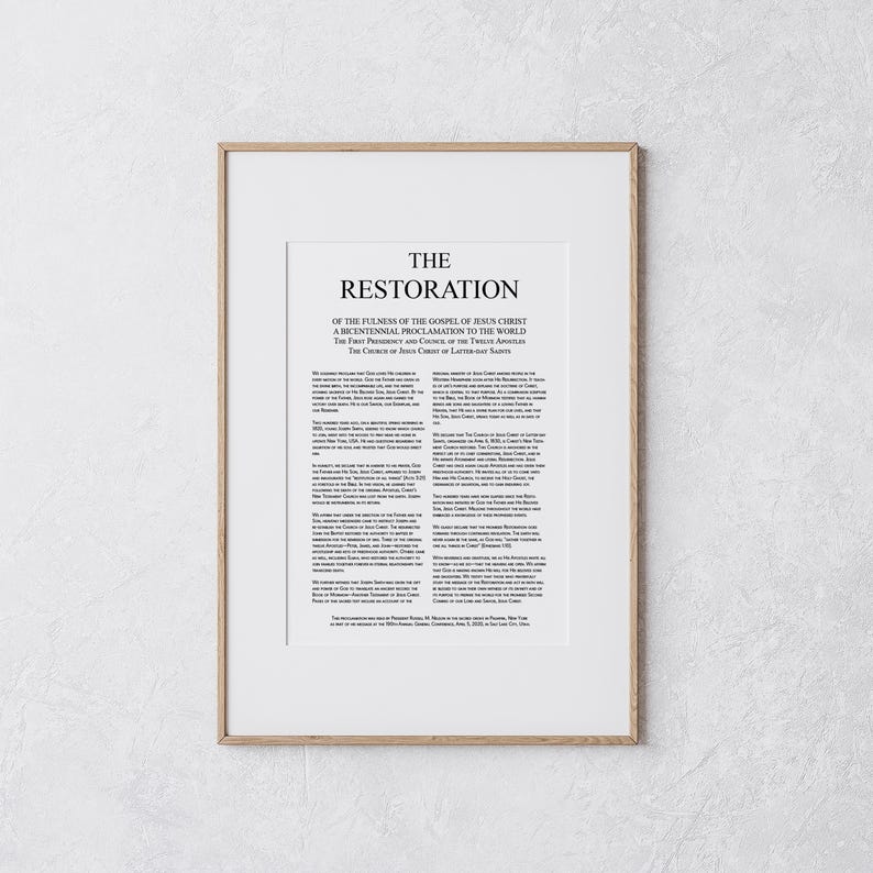LDS Proclamation Bundle | the Living Christ | Family Proclamation ...