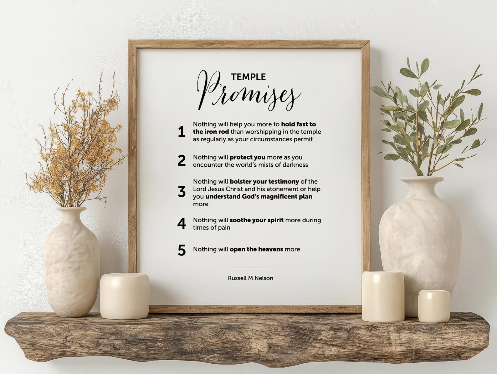 LDS Temple Blessings Promises Printable | LDS Temple Poster | Lds ...