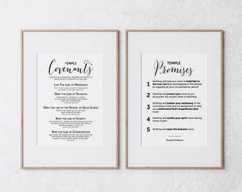 LDS Temple Blessings Promises Printable | LDS Temple Poster | Lds ...