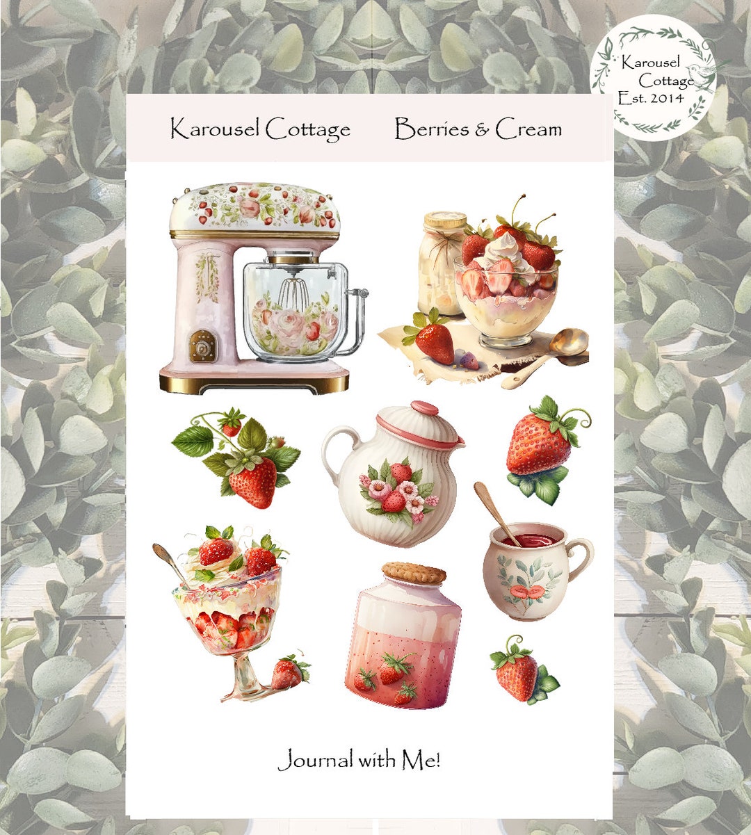 Journal Stickers~planner Stickers~whimsical Stickers~junk Journal ...