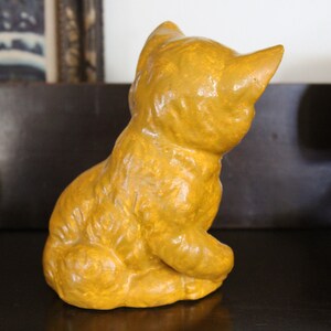 Vintage Chalkware Cat, Heavy Plaster Cat Statue, Chalkware Kitten ...