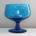 Large Blue Blenko Compote 8 1/4 Azure Blenko Pedestal - Etsy