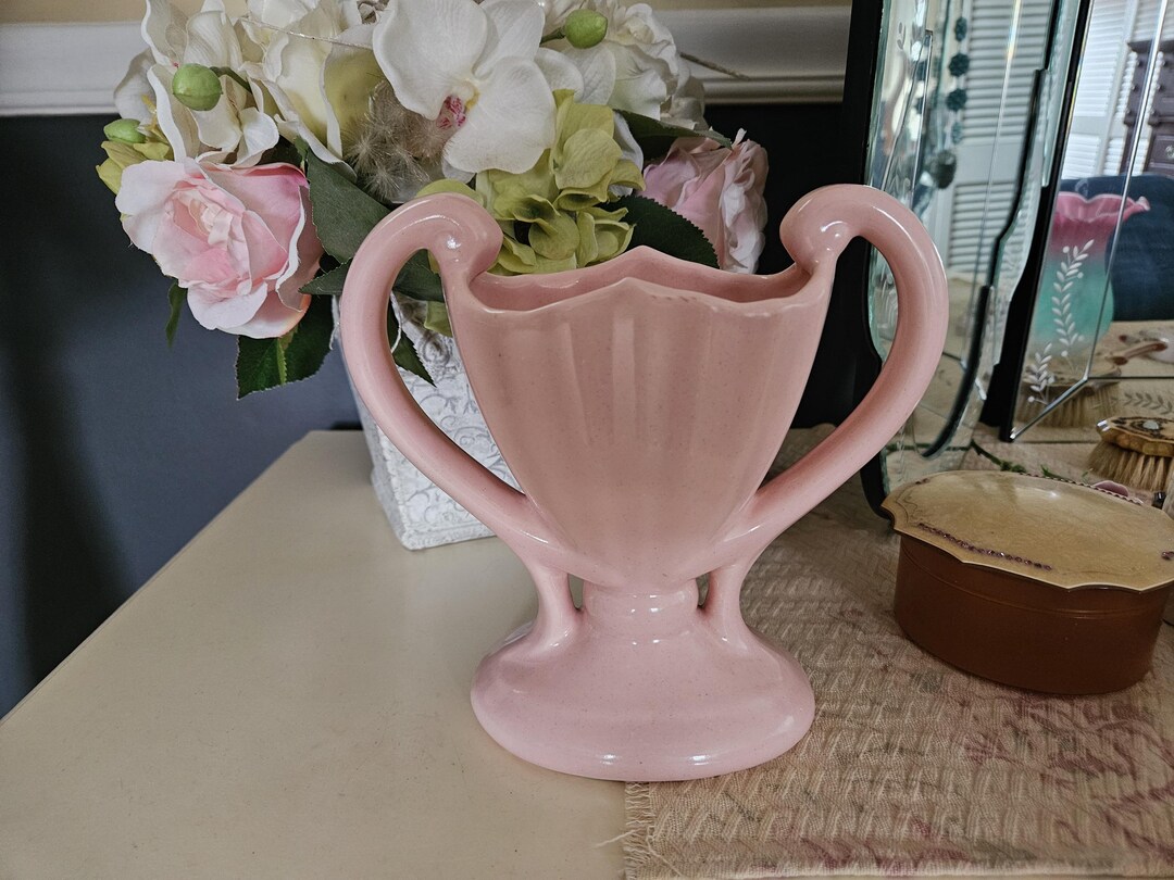 Vintage Pink Camark Trophy Vase, Shape 404, Pink Ceramic Vase With ...