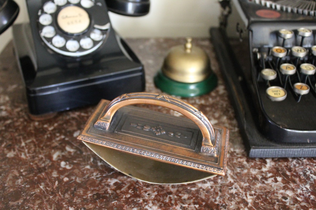 Antique Copper Ink Blotter, 1800s Ornate Copper Roller Blotter With ...