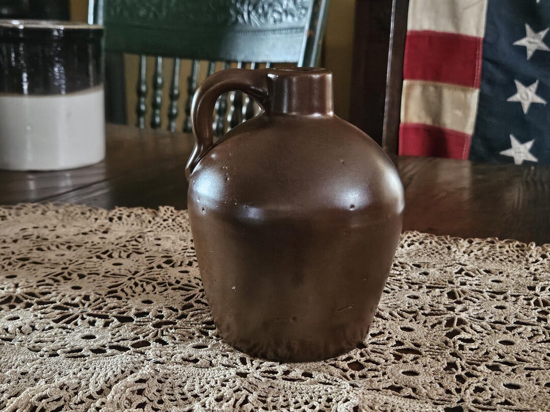 Vintage Roycroft Semi Matte Brown Jug, Roycroft Little Brown Jug, Arts ...