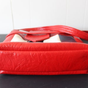 Mod 1970s Red White and Blue Vinyl Pocketbook, Vintage Red White & Blue ...