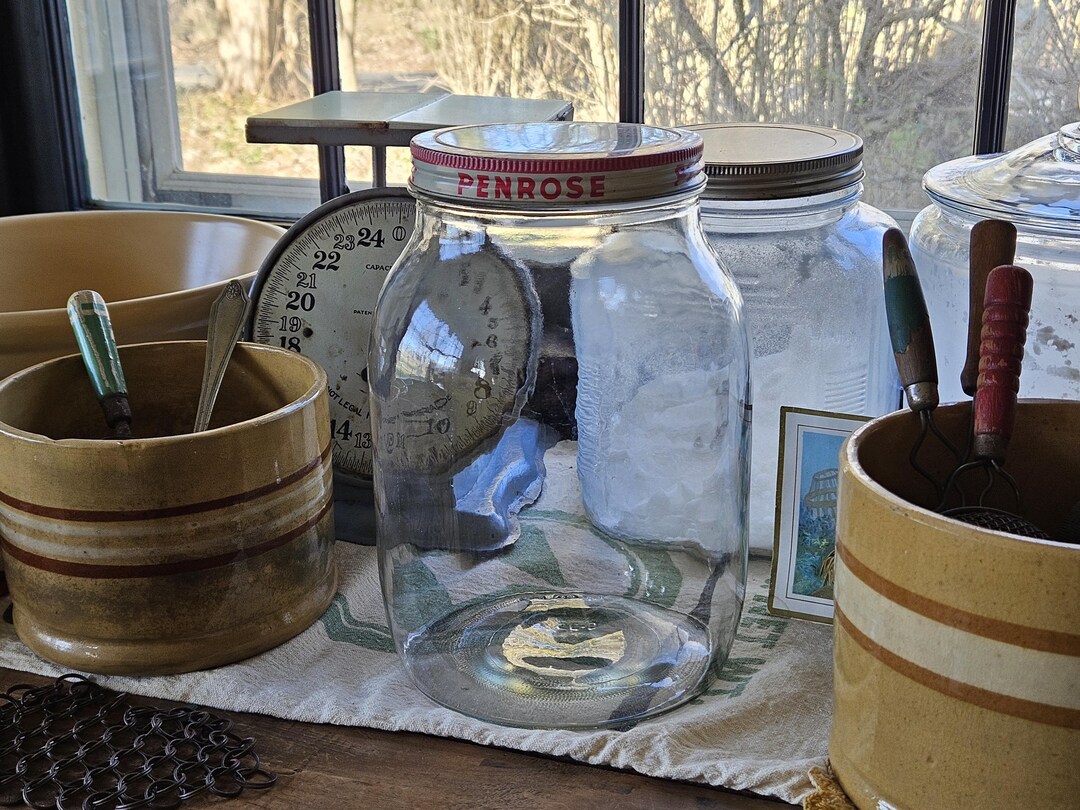 Vintage Penrose Pig Knuckles Jar, 1 Gallon Pig's Feet Jar, Pig Jar ...