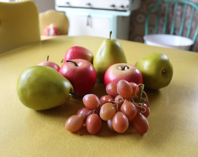 Vintage Fake Fruit, Collection of 8 Pieces of Artificial Fruit ...