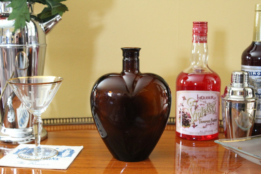 Vintage Heart Bottle, Paul Masson Heart Bottle, Brown Heart Sherry ...