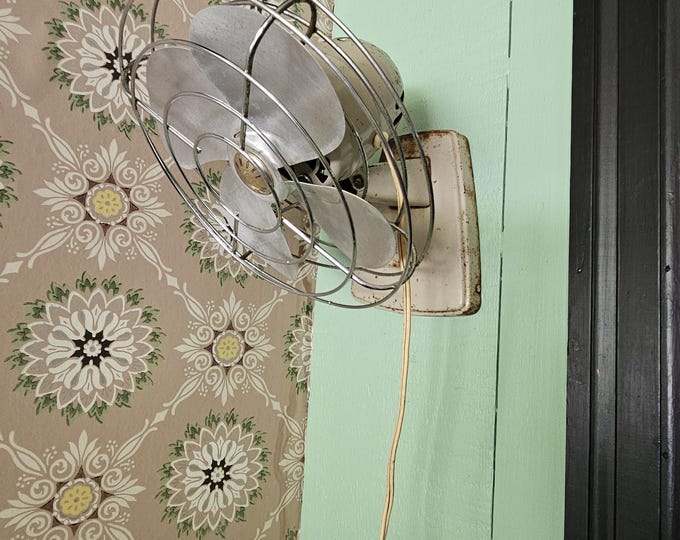 Vintage Sears Wall Mount or Tabletop Fan, Small Sears Kenmore Beige ...