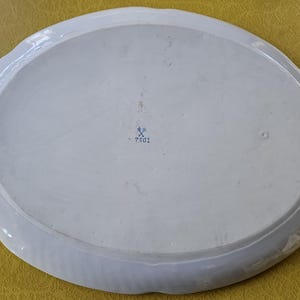 Vintage Large Kalk Porcelain Platter With Raised Enamel Decoration ...