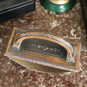 Antique Copper Ink Blotter, 1800s Ornate Copper Roller Blotter With ...