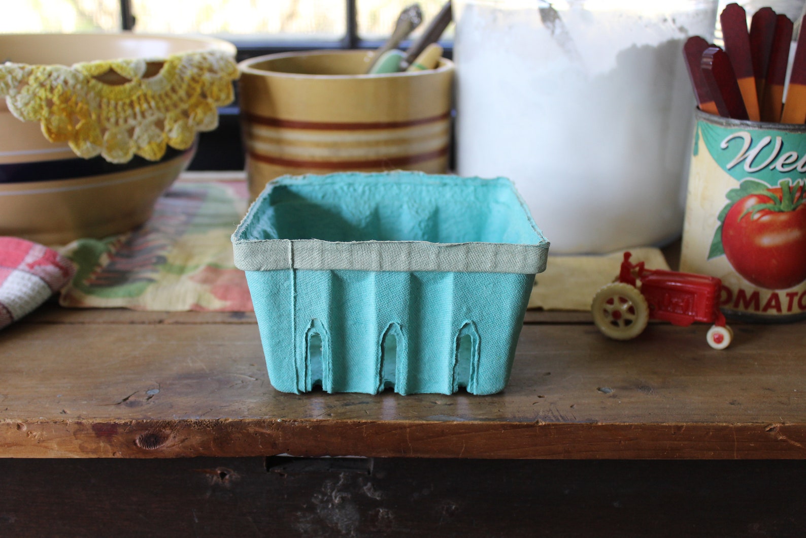 Set of 9 Blue Berry Baskets New Quart Baskets Fiber Berry | Etsy