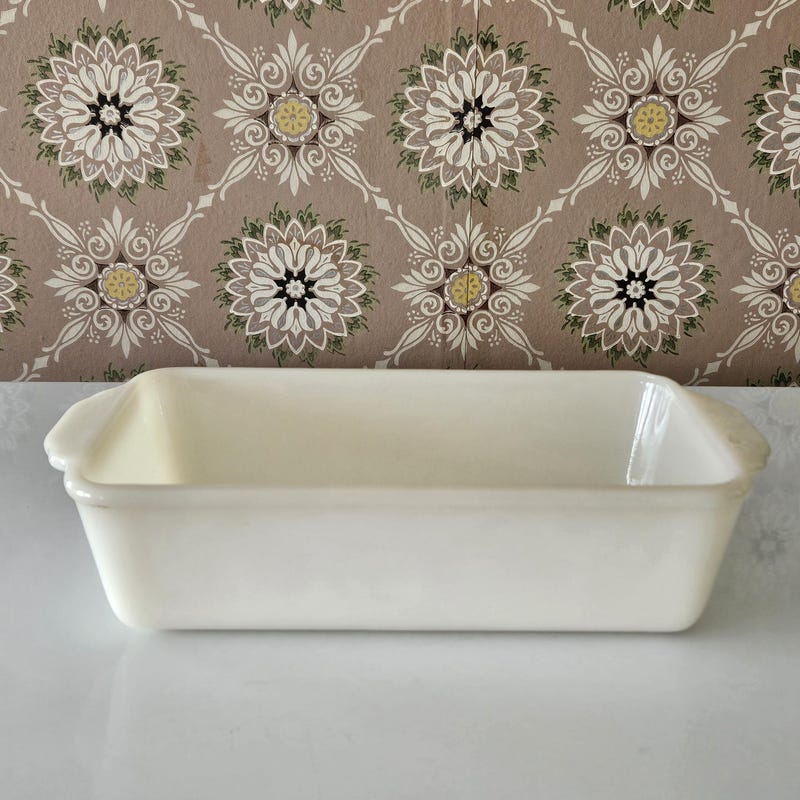 Fire King Loaf Pan White - Etsy