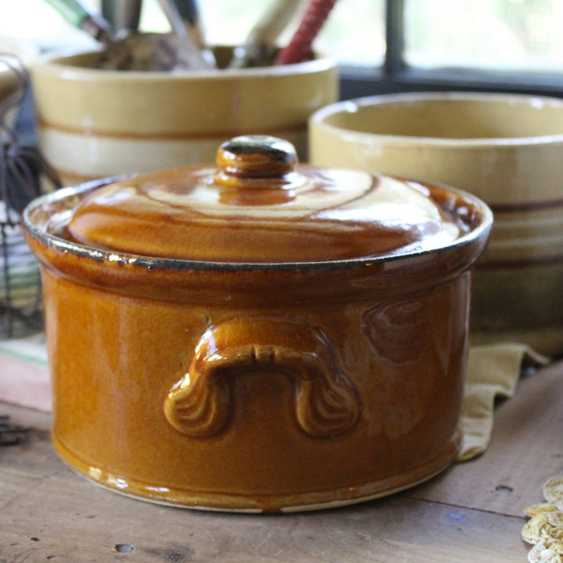 Brown Crock - Etsy