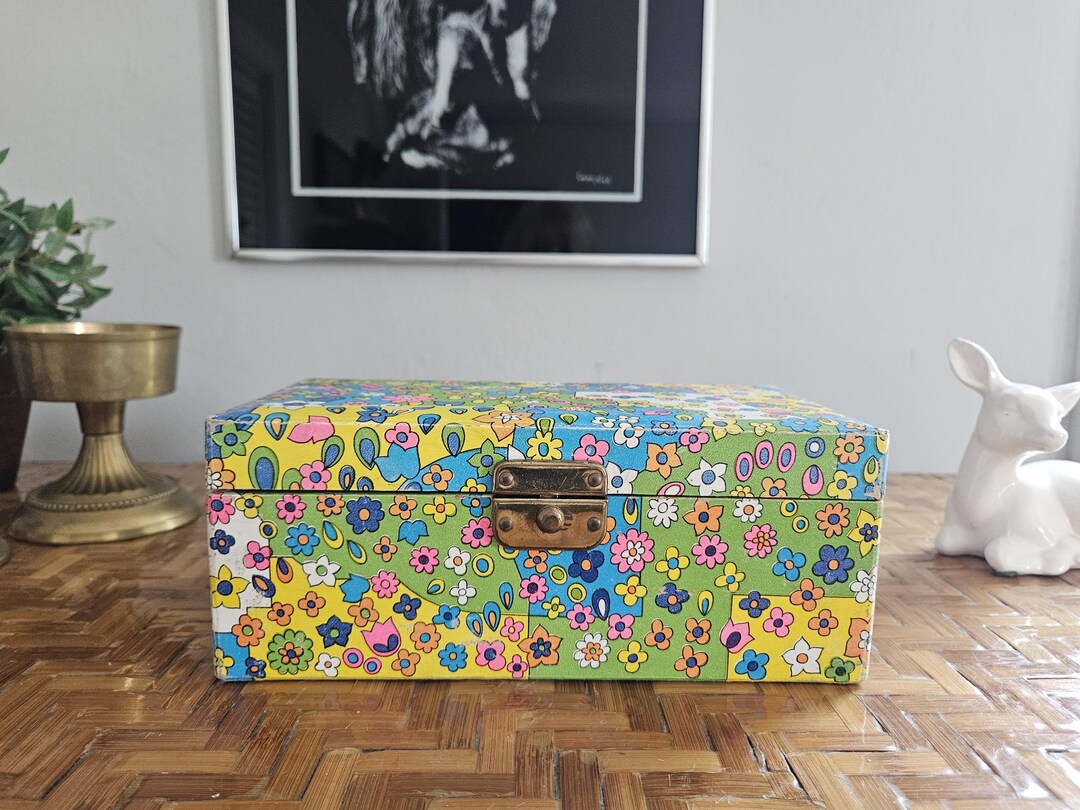 Vintage Groovy Musical Jewelry Box With Ballerina, Colorful Ballerina ...
