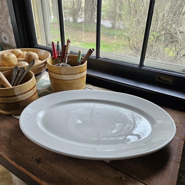 Large Antiques Platters - Etsy