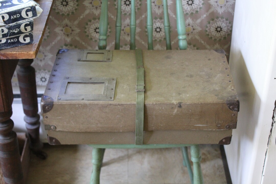 Vintage Laundry Box, Shipping Box, Mailing Crate With Label Holders and ...
