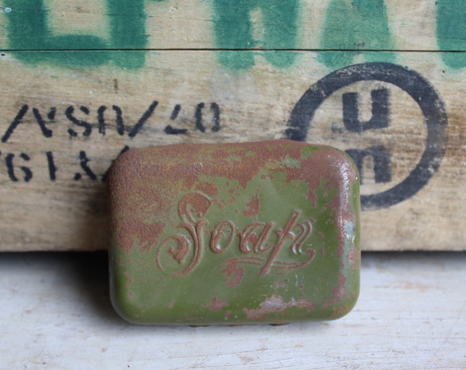 Vintage Military Soap Tin, WWII Soap Tin, WW2 Army Green Soap Tin ...