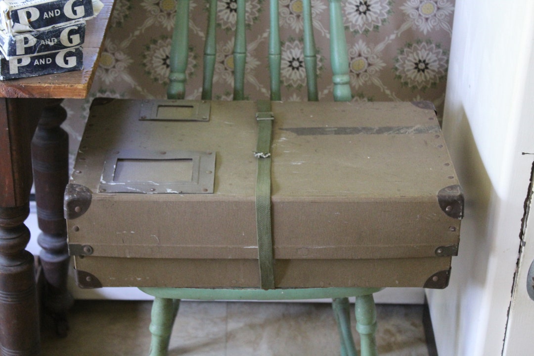 Vintage Shipping Box, Laundry Box, Mailing Crate With Label Holder and ...
