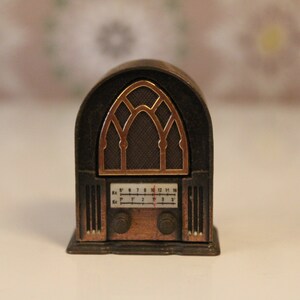 Vintage Miniature Play Me Gothic Arch Radio Pencil Sharpener, Die Cast ...